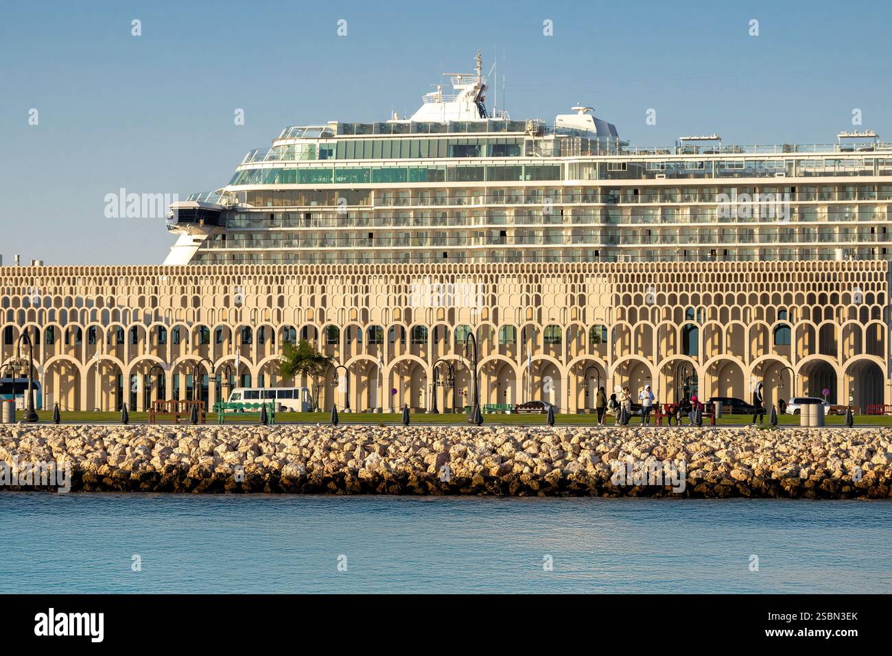 Doha, Qatar - January 03, 2025: Cruise Ship Mein Schiff 4 arrives in ...