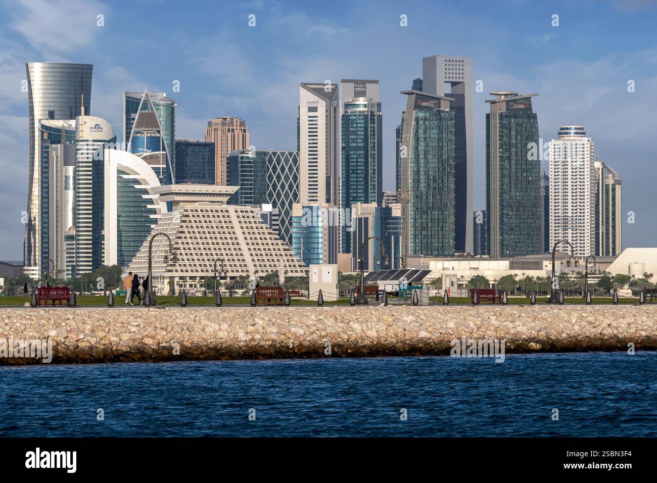 Doha, Qatar - January 03, 2025: Beautiful Doha Skyline view day time ...