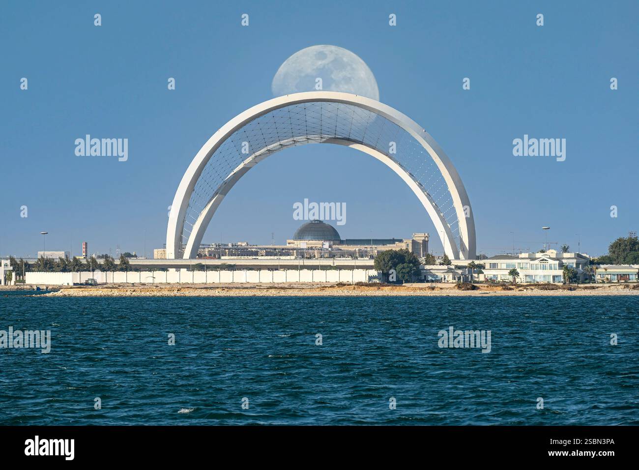 Al Wahda Arches in West bay Area, know ad 56 bridge Doha Qatar Stock ...