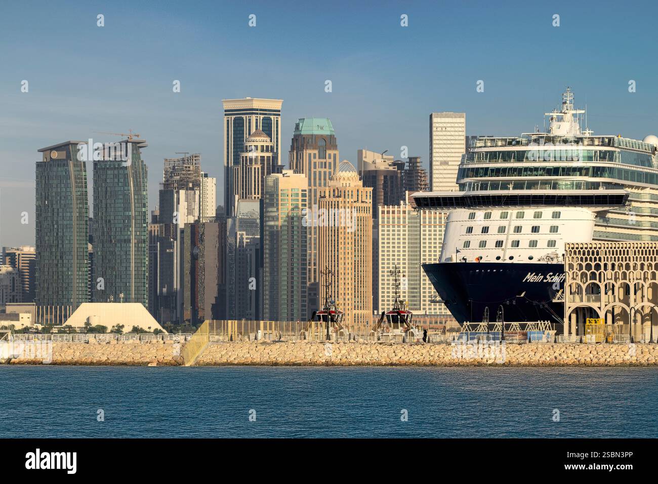 Doha, Qatar - January 03, 2025: Cruise Ship Mein Schiff 4 arrives in ...