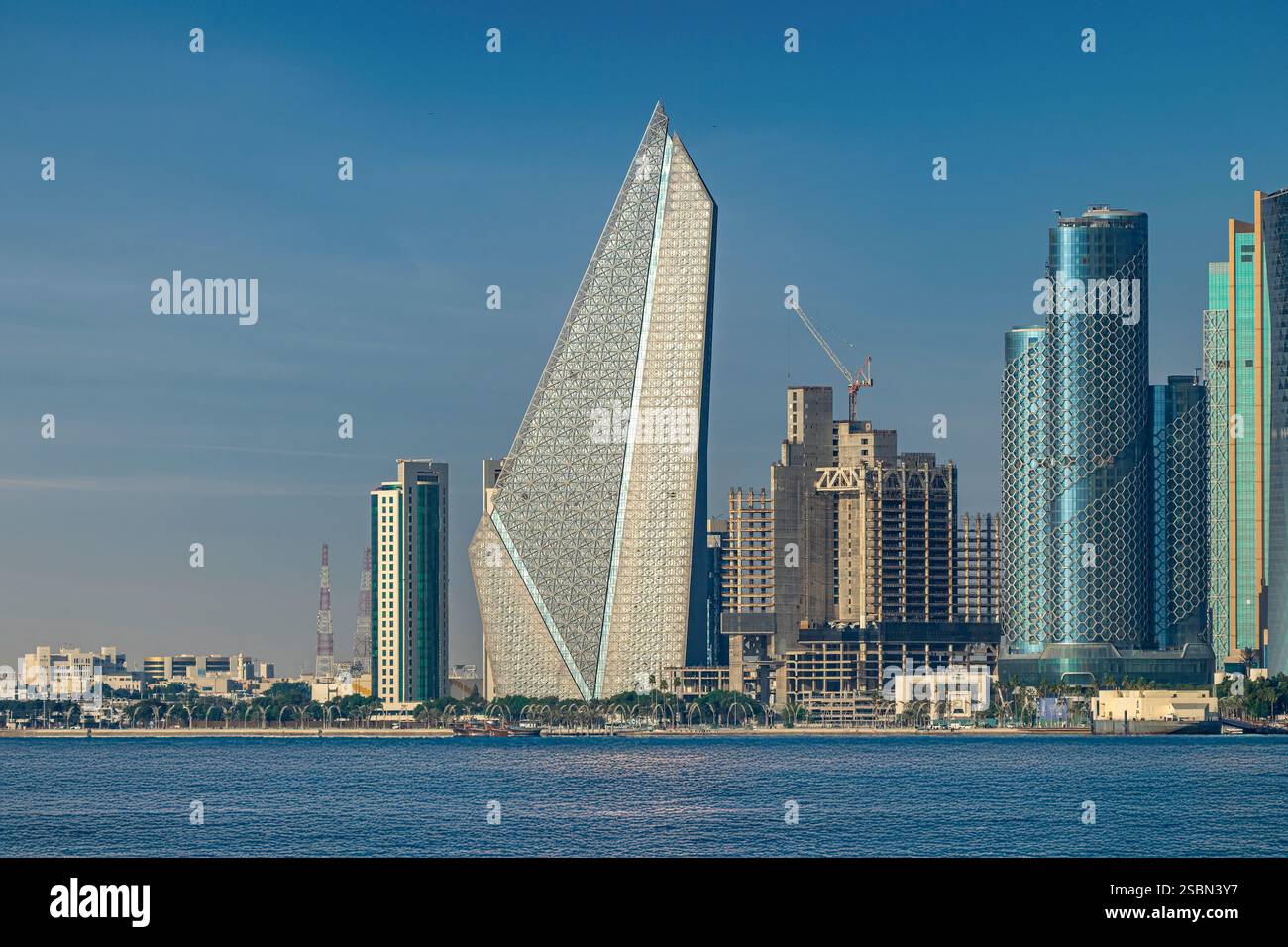 Doha, Qatar - January 03, 2025: Burj al Mana Doha. Doha skyline early ...