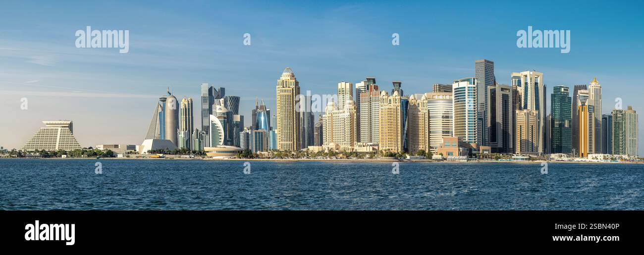 Doha, Qatar - January 03, 2025: Beautiful Doha Skyline view day time ...