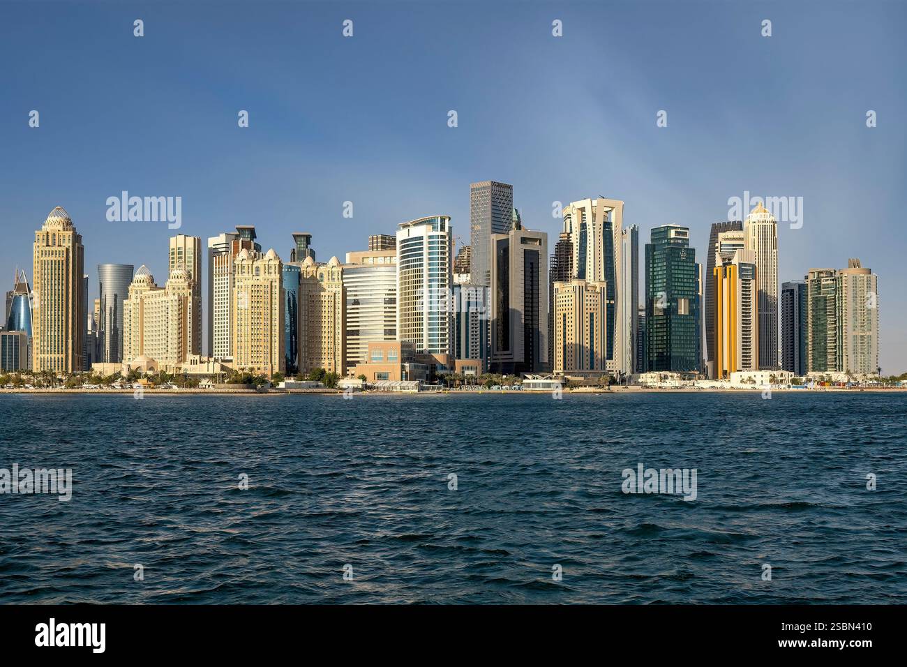 Doha, Qatar - January 03, 2025: Beautiful Doha Skyline view day time ...