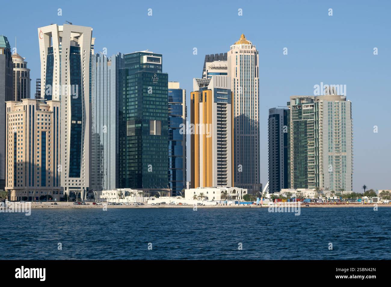 Doha, Qatar - January 03, 2025: Beautiful Doha Skyline view day time ...