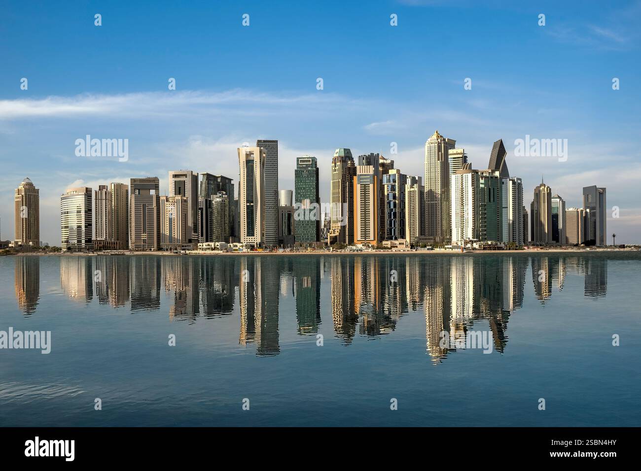 Doha, Qatar - January 03, 2025: Beautiful Doha Skyline view day time ...
