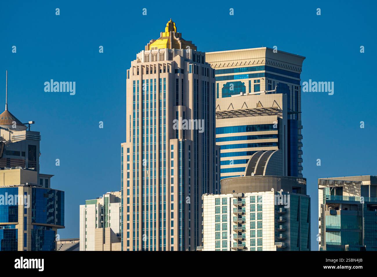 Doha, Qatar - January 03, 2025: Hilton Hotel West bay Doha Qatar Stock ...