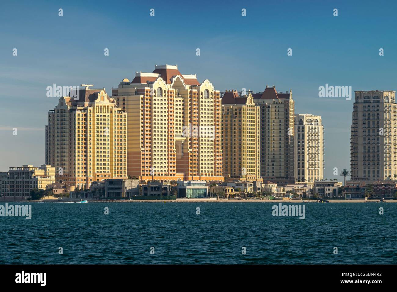 Doha, Qatar - January 04, 2025: Beautiful view of Pearl Qatar viva ...