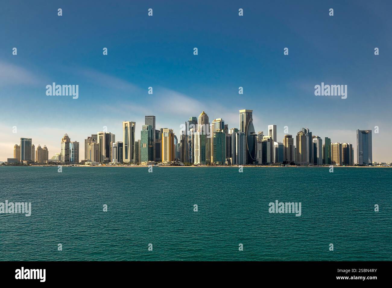 Doha, Qatar - January 03, 2025: Beautiful Doha Skyline view day time ...