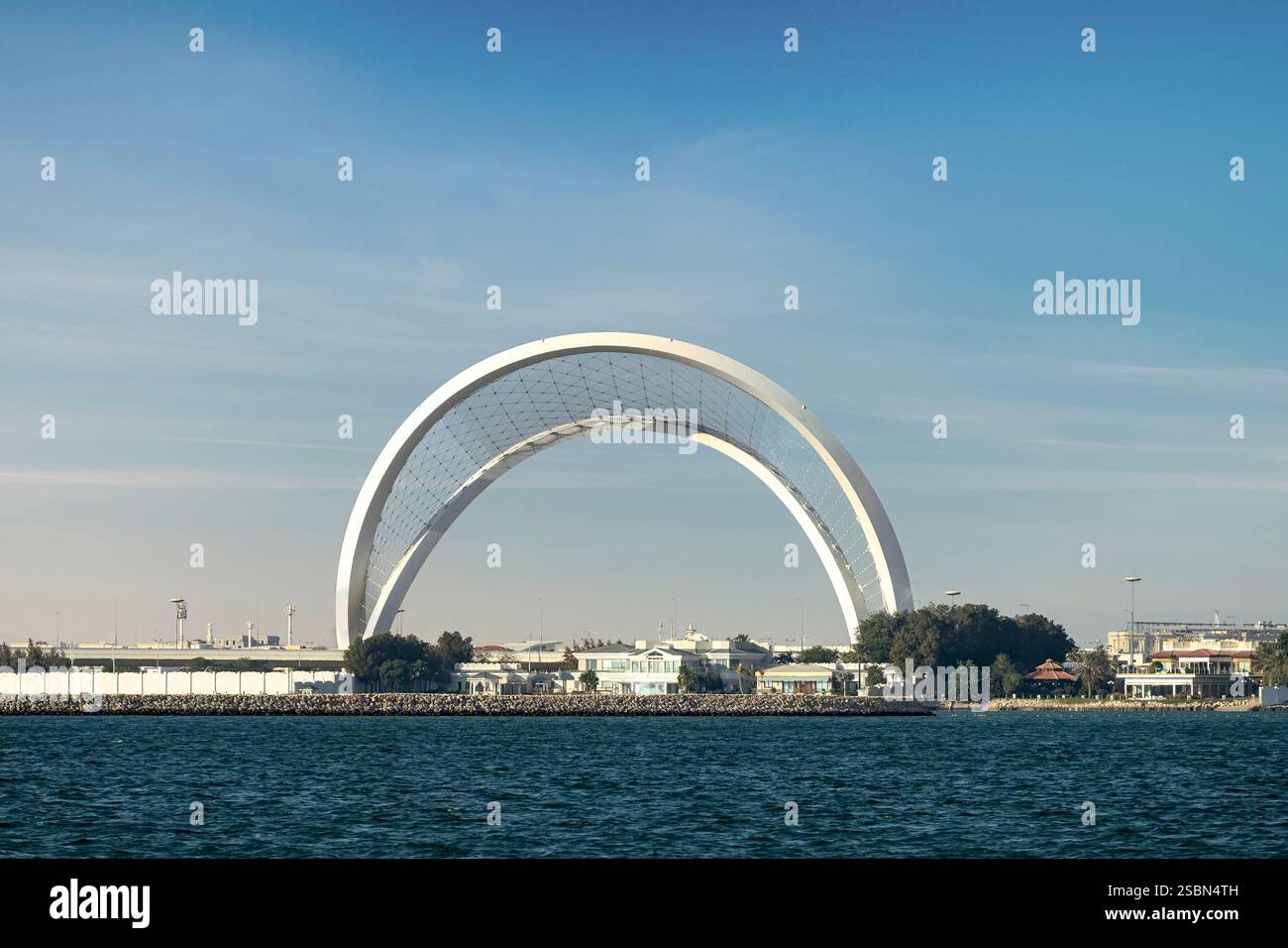 Al Wahda Arches in West bay Area, know ad 56 bridge Doha Qatar Stock ...
