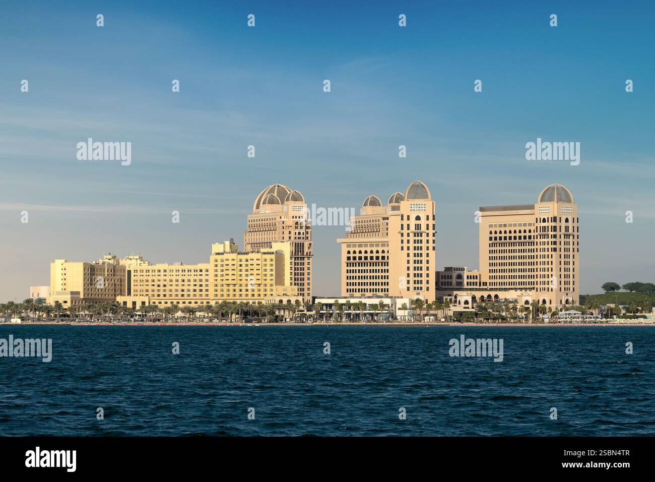 Doha, Qatar - January 03, 2025: Al Gassar Resort hotel and St. Regis ...