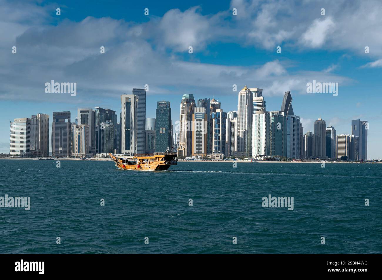 Doha, Qatar - January 03, 2025: Beautiful Doha Skyline view day time ...