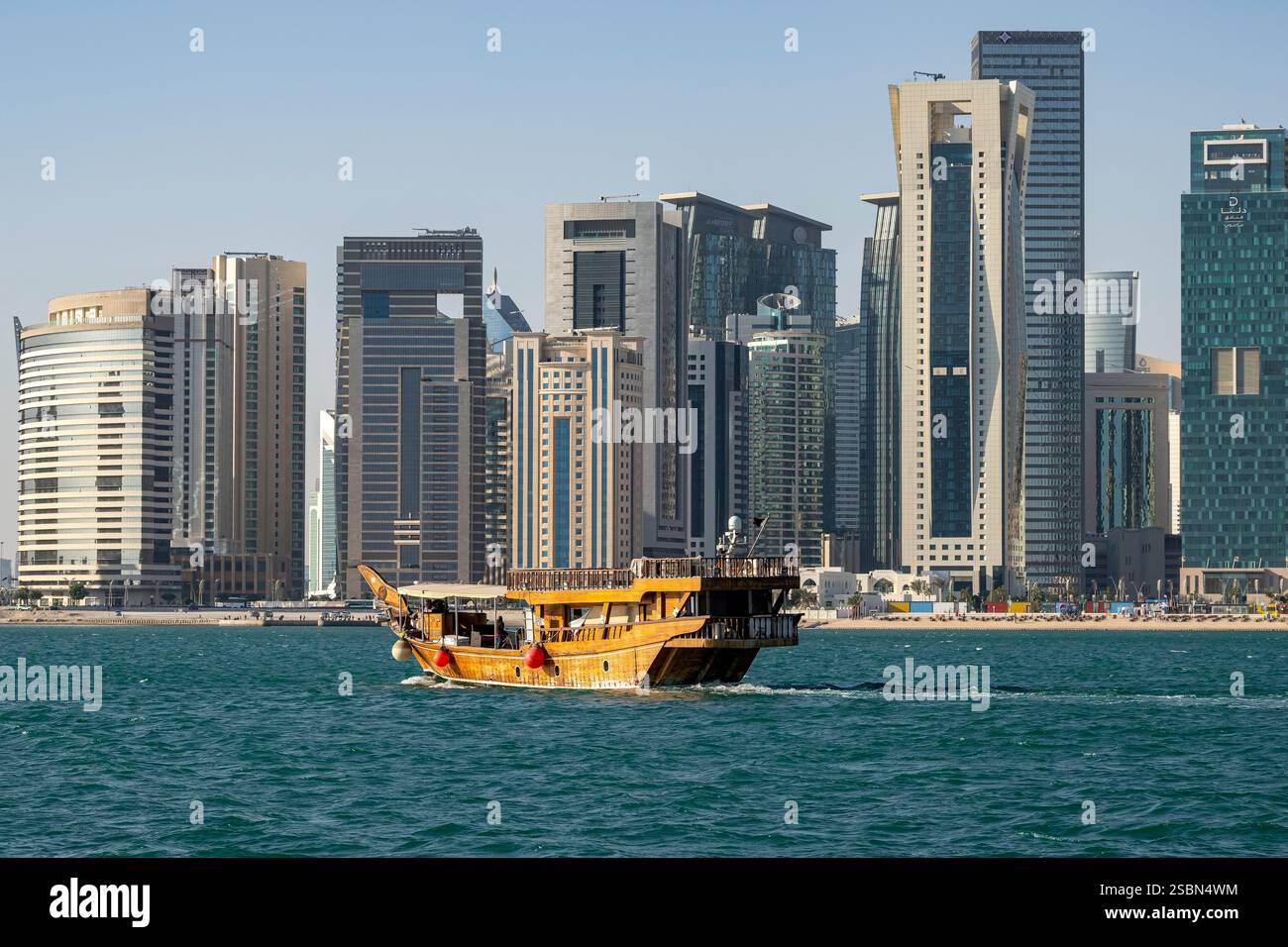 Doha, Qatar - January 03, 2025: Beautiful Doha Skyline view day time ...