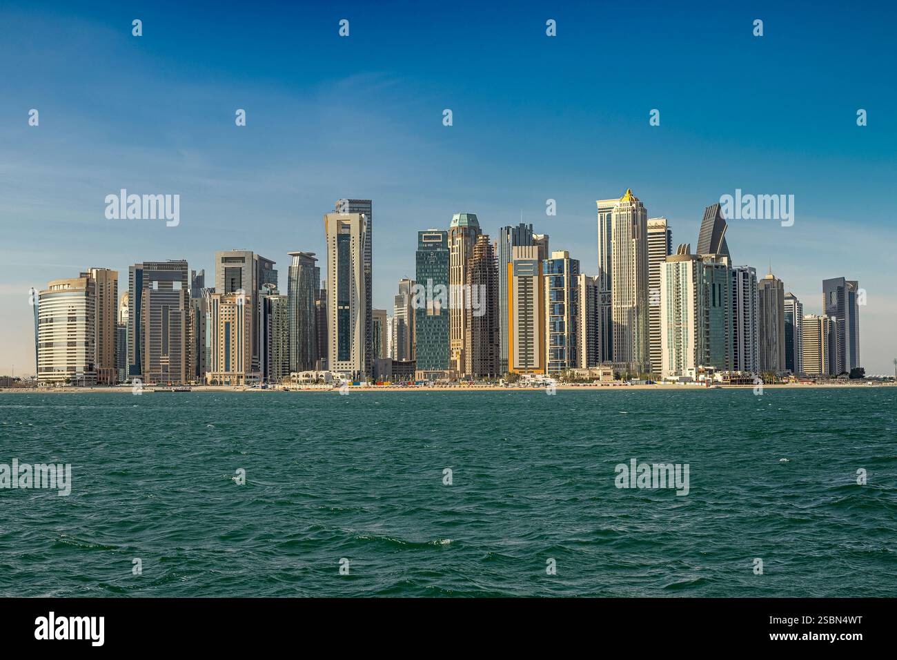Doha, Qatar - January 03, 2025: Beautiful Doha Skyline view day time ...