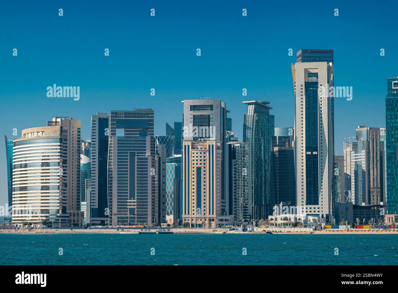 Doha, Qatar - January 03, 2025: Beautiful Doha Skyline view day time ...