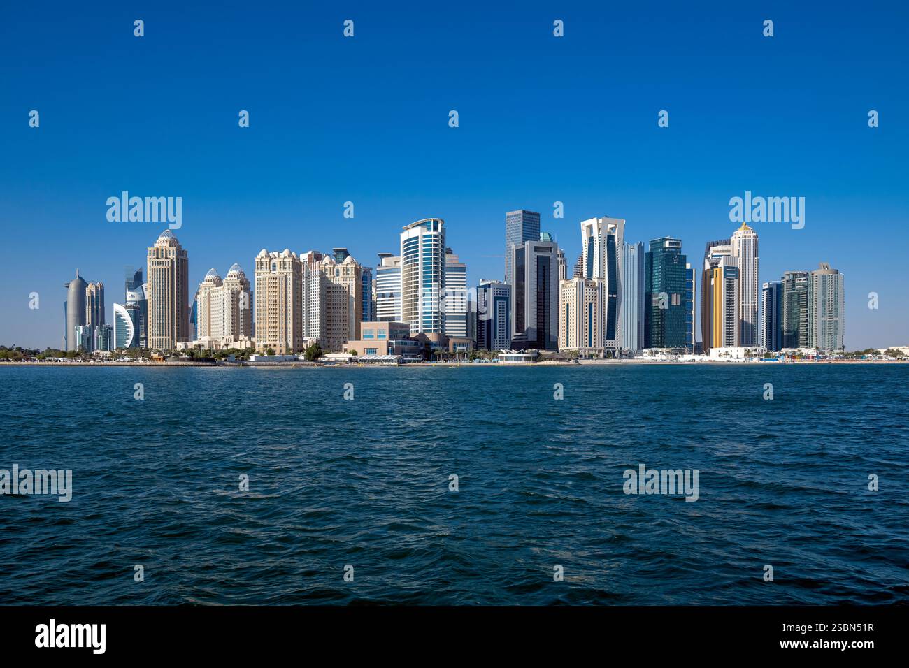 Doha, Qatar - January 03, 2025: Beautiful Doha Skyline view day time ...