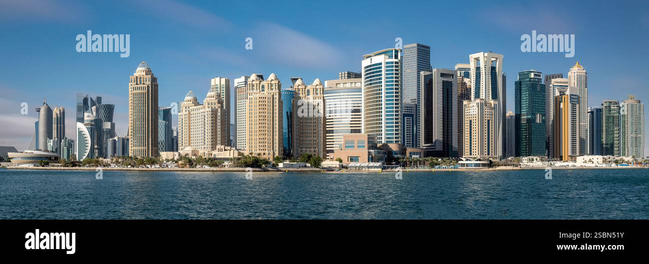 Doha, Qatar - January 03, 2025: Beautiful Doha Skyline view day time ...