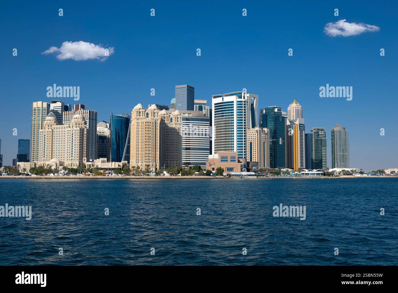 Doha, Qatar - January 03, 2025: Beautiful Doha Skyline view day time ...