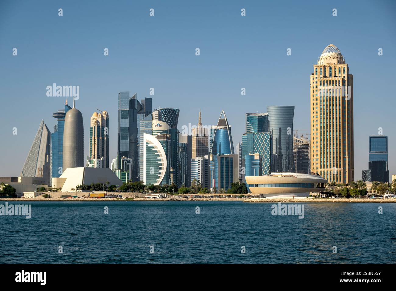 Doha, Qatar - January 03, 2025: Beautiful Doha Skyline view day time ...