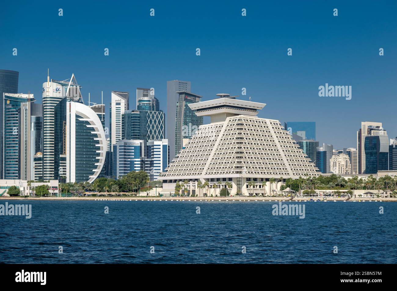 Doha, Qatar - January 03, 2025: Close look of Sheraton Grand Doha ...