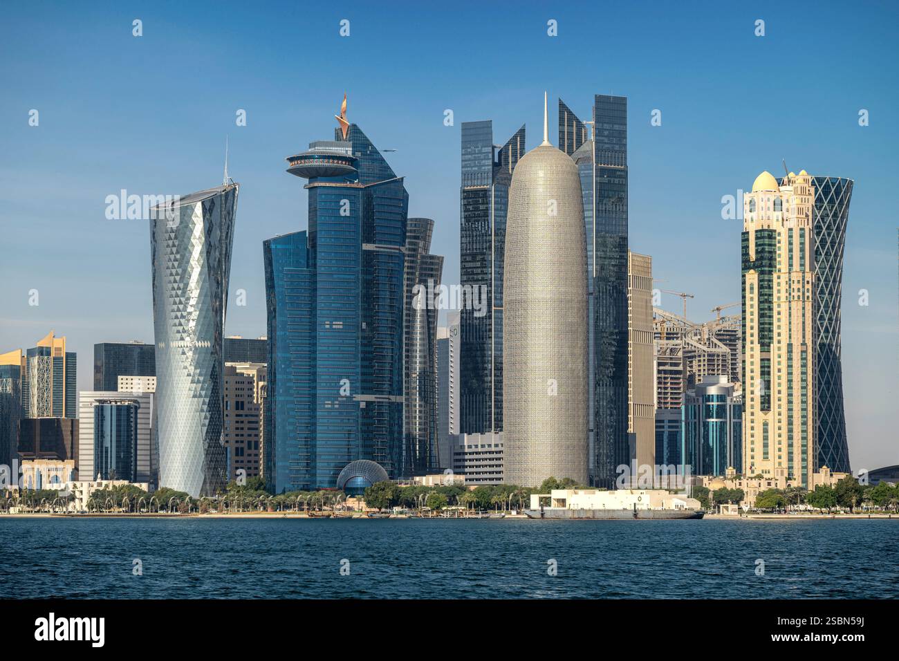 Doha, Qatar - January 03, 2025: newly develop Panoramic Doha skyline ...