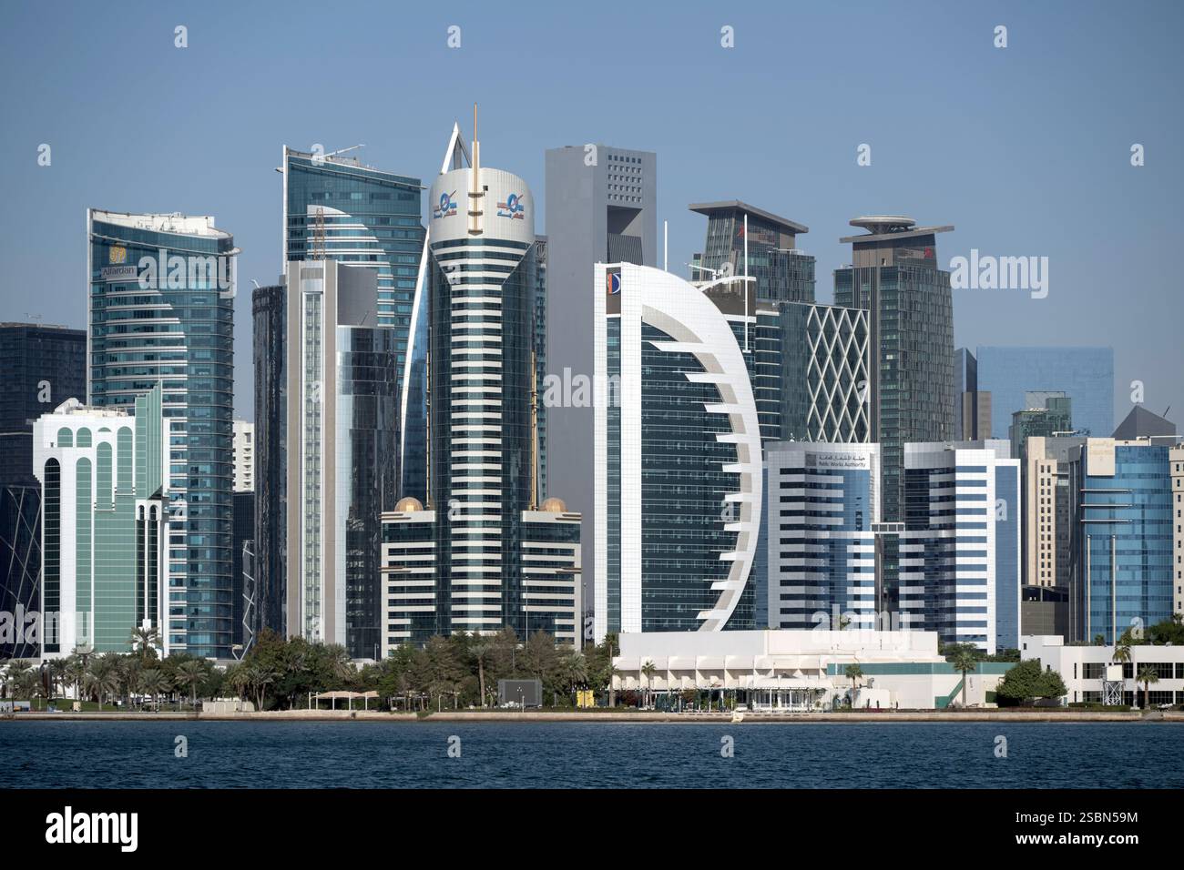 Doha, Qatar - January 03, 2025: newly develop Panoramic Doha skyline ...