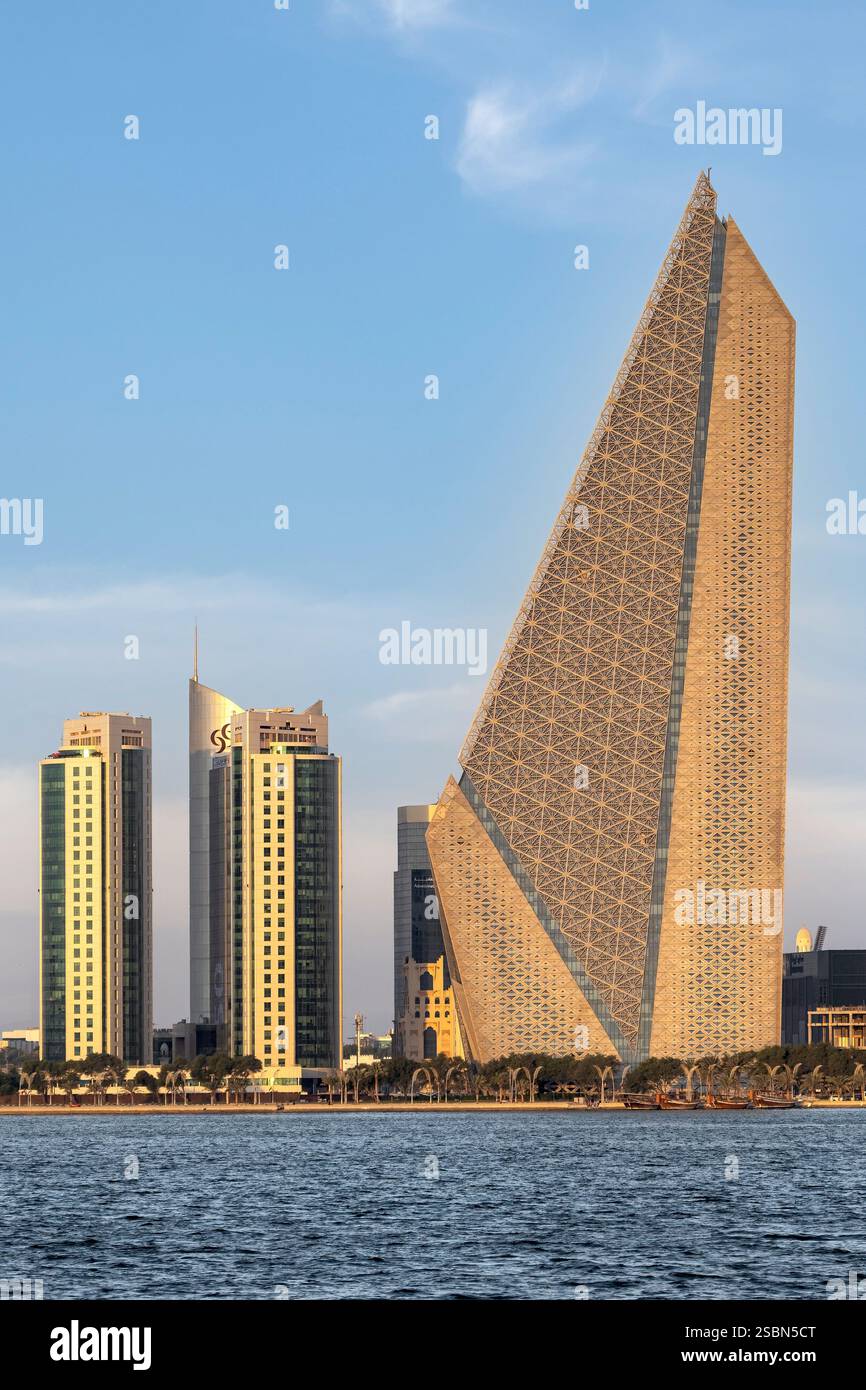Doha, Qatar - January 03, 2025: Burj al Mana Doha. Doha skyline early ...