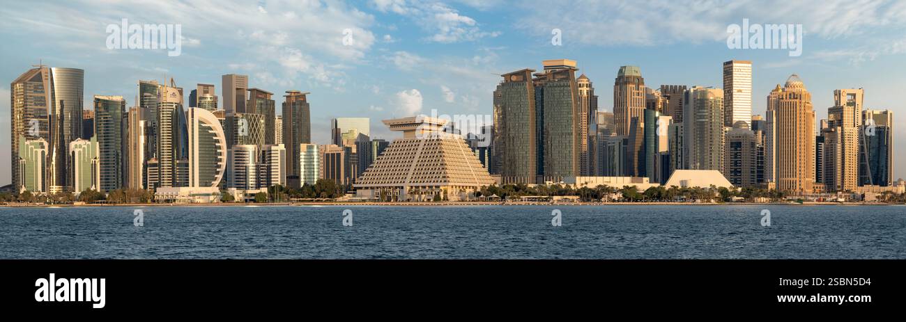 Doha, Qatar - January 03, 2025: newly develop Panoramic Doha skyline ...