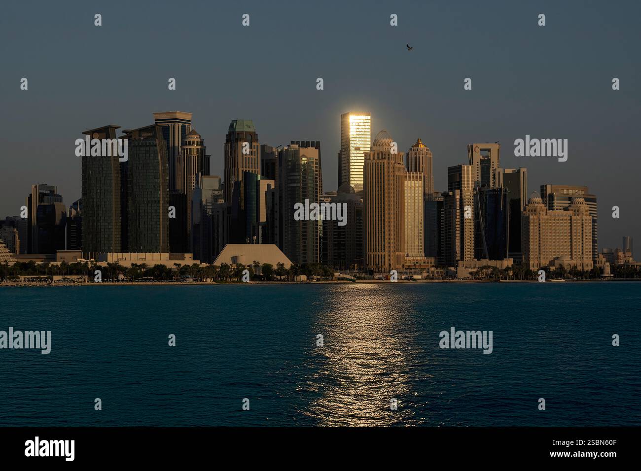 Doha, Qatar - January 03, 2025: Beautiful Doha Skyline early morning ...