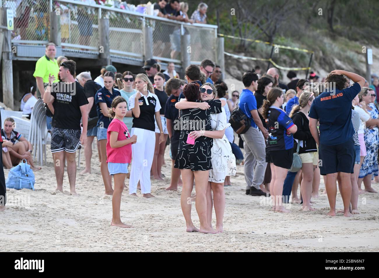 Bribie Island, Australia. 04th Feb, 2025. People are seen during a ...