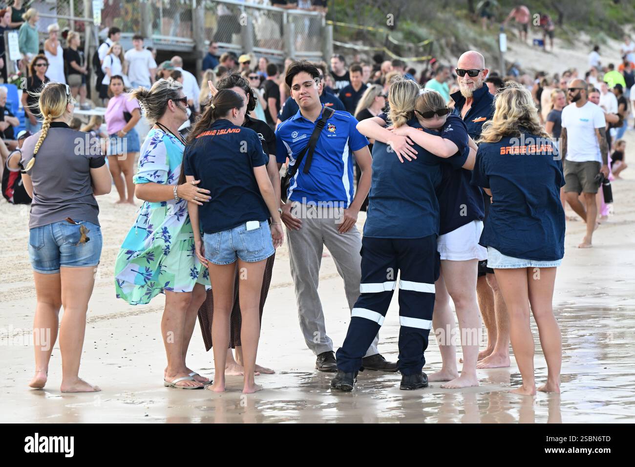 Bribie Island, Australia. 04th Feb, 2025. People are seen during a ...
