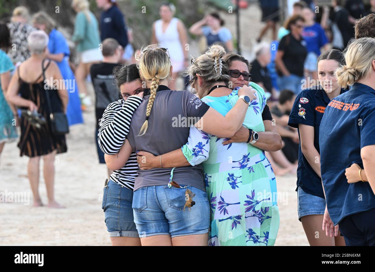 Bribie Island, Australia. 04th Feb, 2025. People are seen during a ...