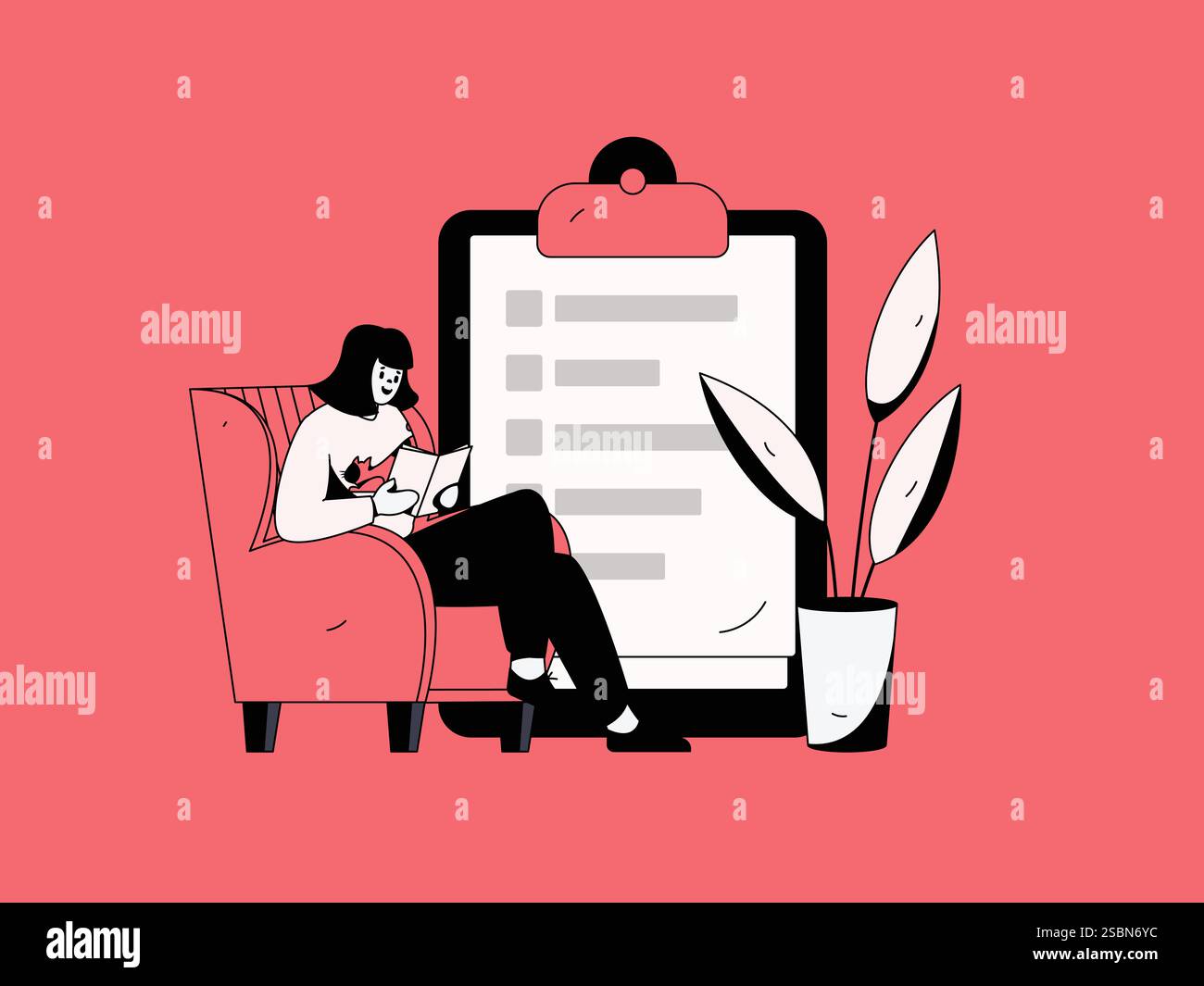 Invite friends to conduct questionnaire flat vector concept operation ...