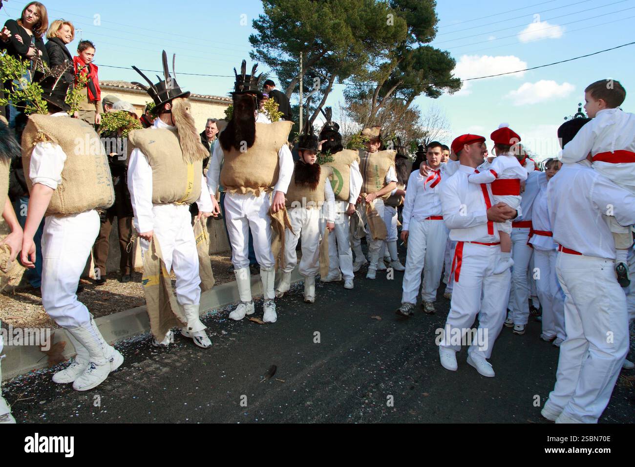 Pailhasses Festival, Ash Wednesday in the village of Cournonterral. The ...