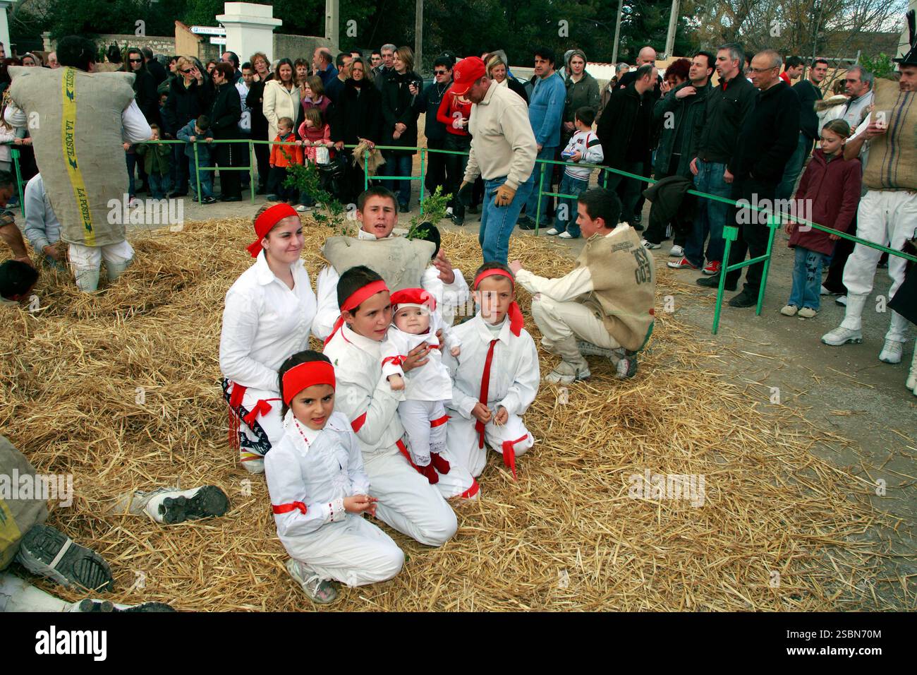 Pailhasses Festival, Ash Wednesday in the village of Cournonterral. The ...