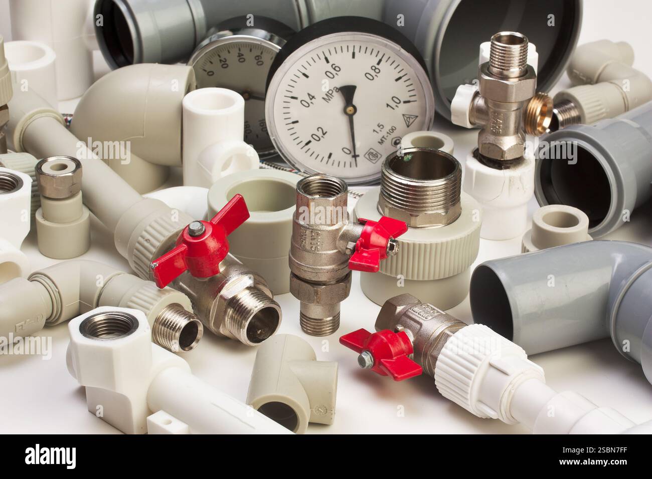 Plumbing fixtures and piping parts Stock Photo - Alamy