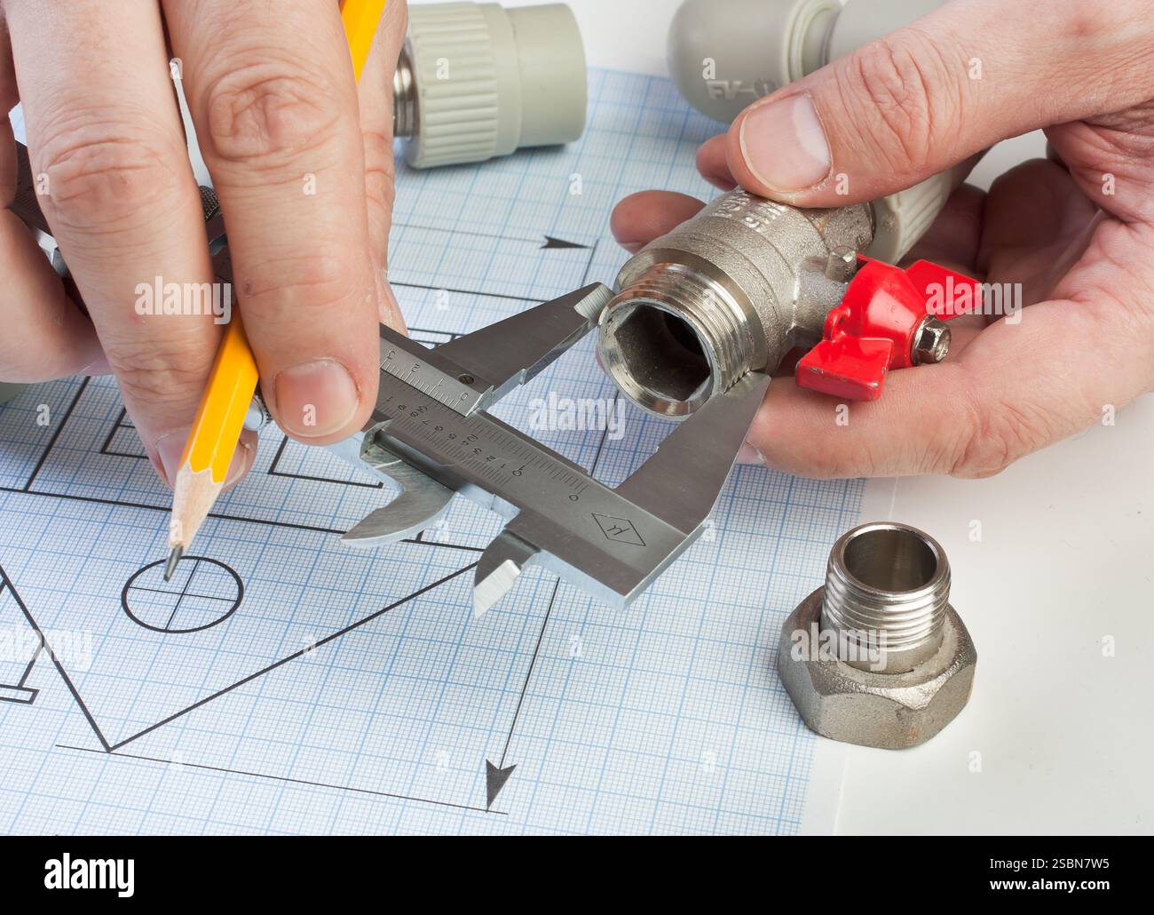 Plumbing fixtures and piping parts Stock Photo - Alamy