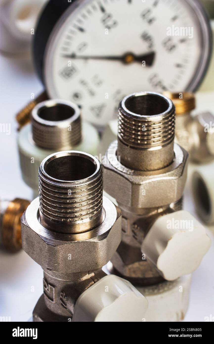 Plumbing fixtures and piping parts Stock Photo - Alamy