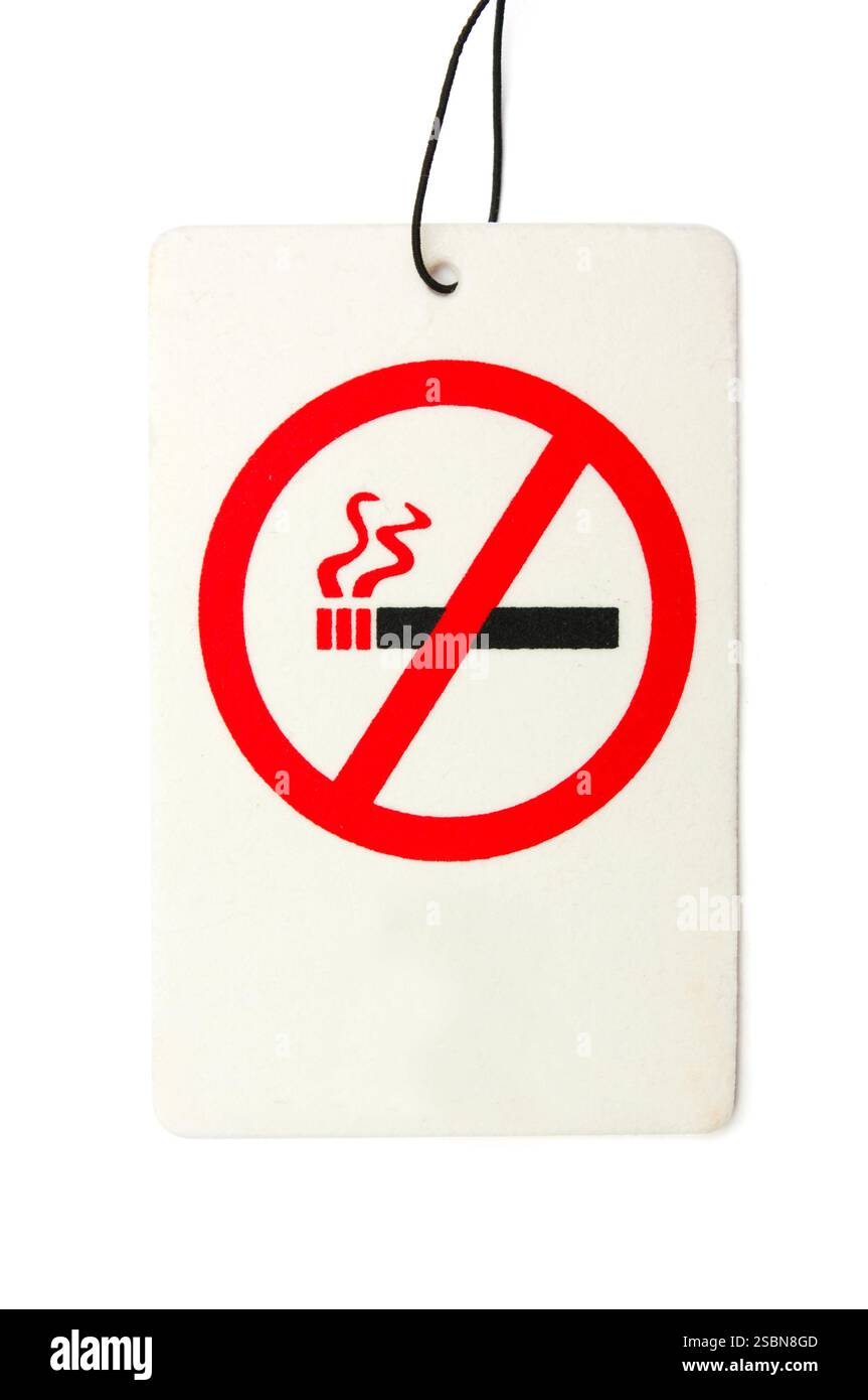 sign of the dangers of smoking isolated on white background Stock Photo ...