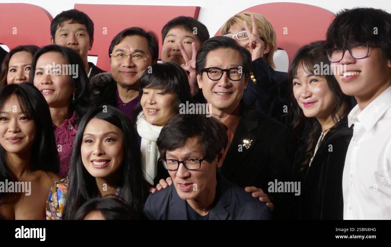 Hollywood, California, USA 3rd February 2025 Actor Ke Huy Quan and family attend Universal ...