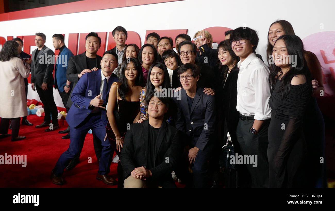 Hollywood, California, USA 3rd February 2025 Actor Ke Huy Quan and family attend Universal ...