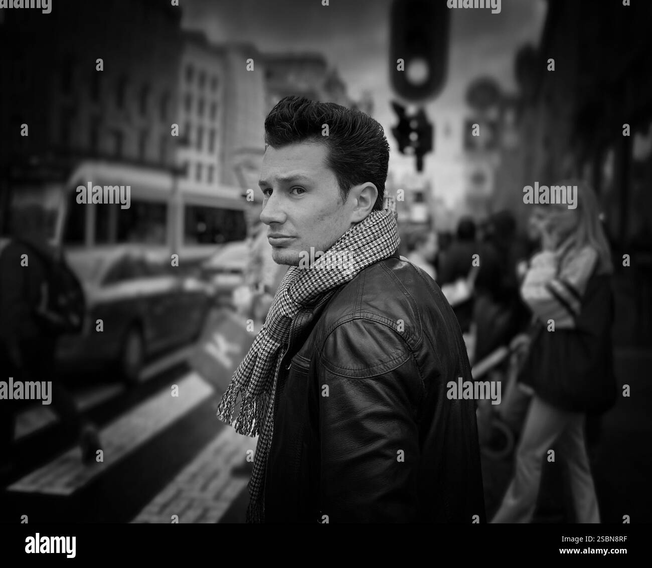 Style busy man on Black and White Stock Photos & Images - Alamy