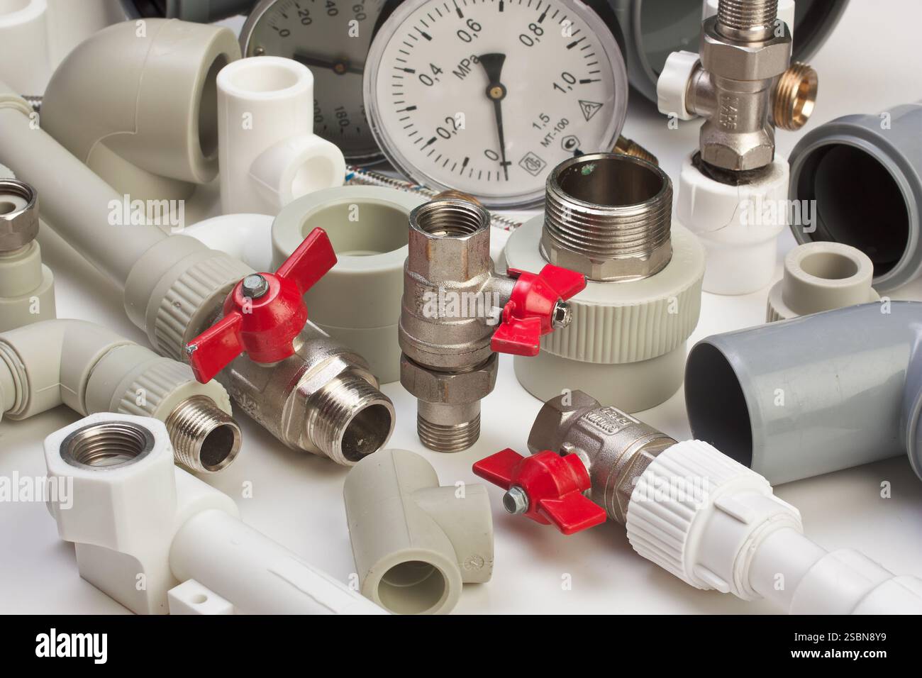 Plumbing fixtures and piping parts Stock Photo - Alamy