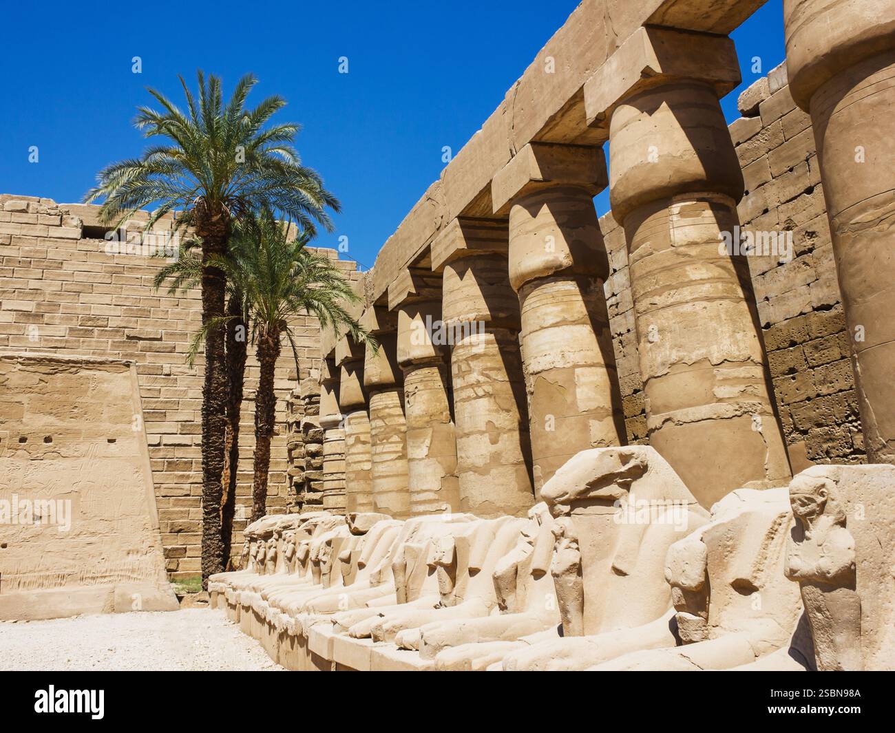 Ancient ruins of Karnak temple in Egypt in the summer of 2012 Stock ...