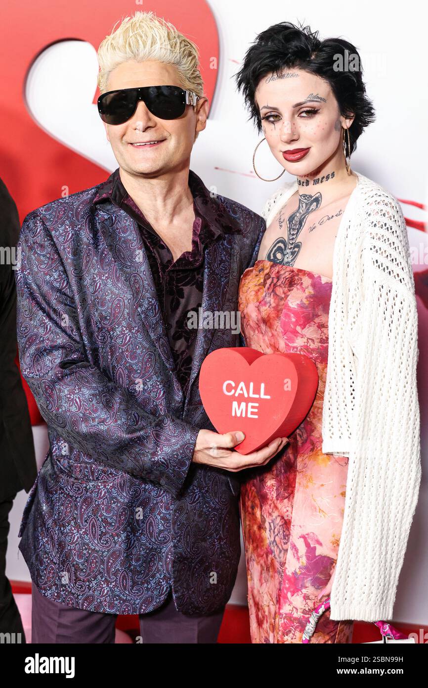 HOLLYWOOD, LOS ANGELES, CALIFORNIA, USA - FEBRUARY 03: Corey Feldman and Adrien Skye arrive at ...