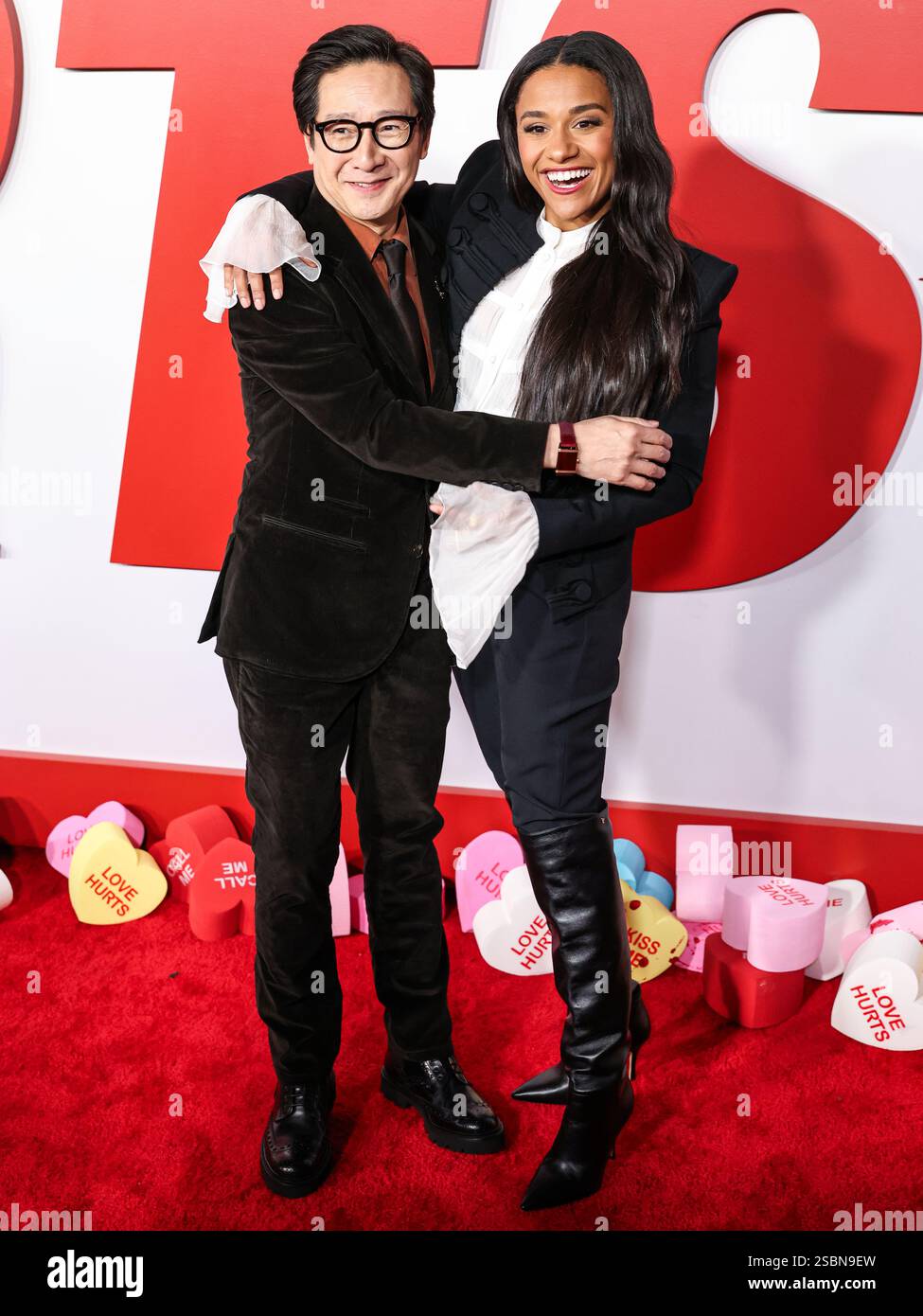 HOLLYWOOD, LOS ANGELES, CALIFORNIA, USA - FEBRUARY 03: Ke Huy Quan and Ariana DeBose arrive at ...