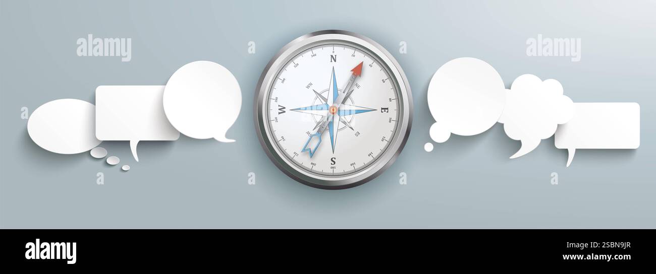 Compass Communication Speech Bubbles White paper speech bubbles with a ...