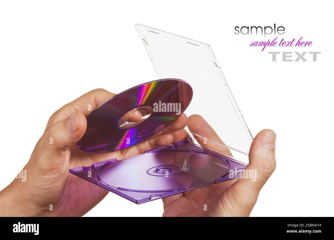 CD-ROM in hand isolated on white background Stock Photo - Alamy