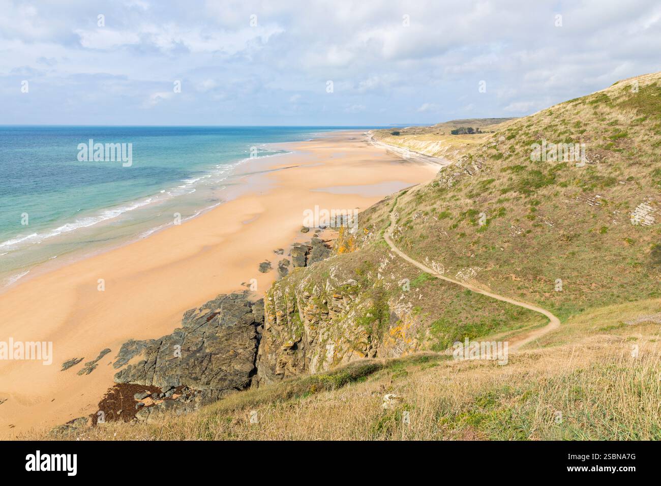 Plage de la Vieille Église beach at Barneville-Carteret, Normandy ...