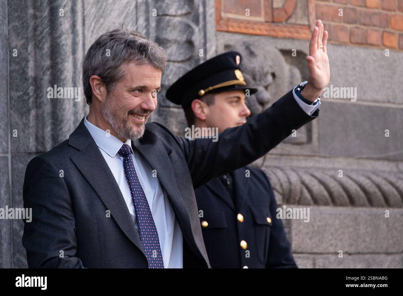 Copenhagen, Denmark. 03rd Feb, 2025. King Frederik arrives for the ...