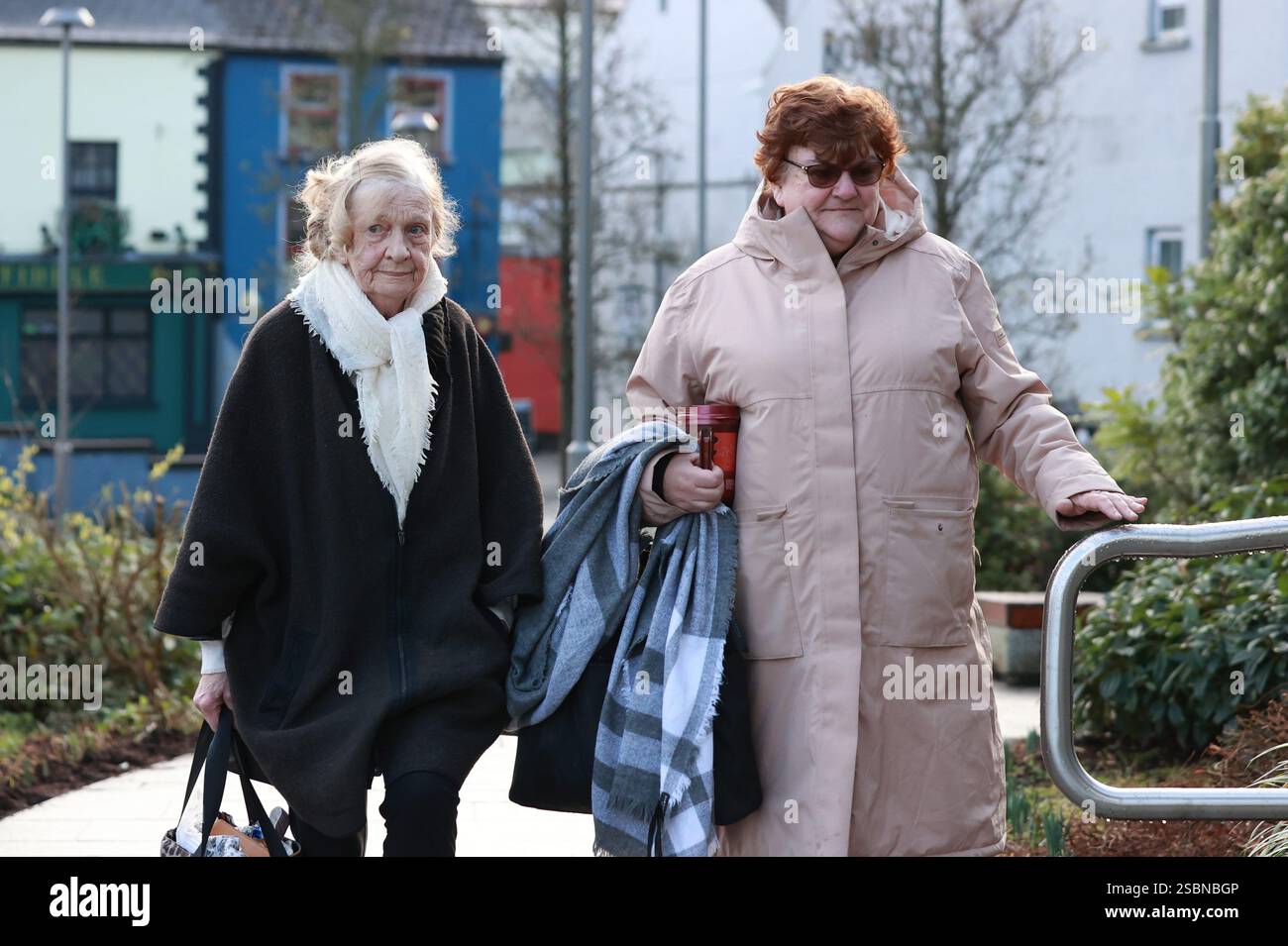 Gertrude Barrett (left), mother of 17-year-old Michael Barrett who died ...